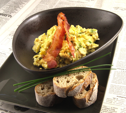 Recette Brouillade Aux Oignons Nouveaux Et Son Croustillant - Envie De ...